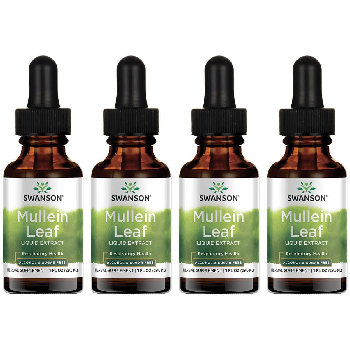 Swanson Mullein Leaf Liquid Extract - Alcohol & Sugar Free 4 Pack ...