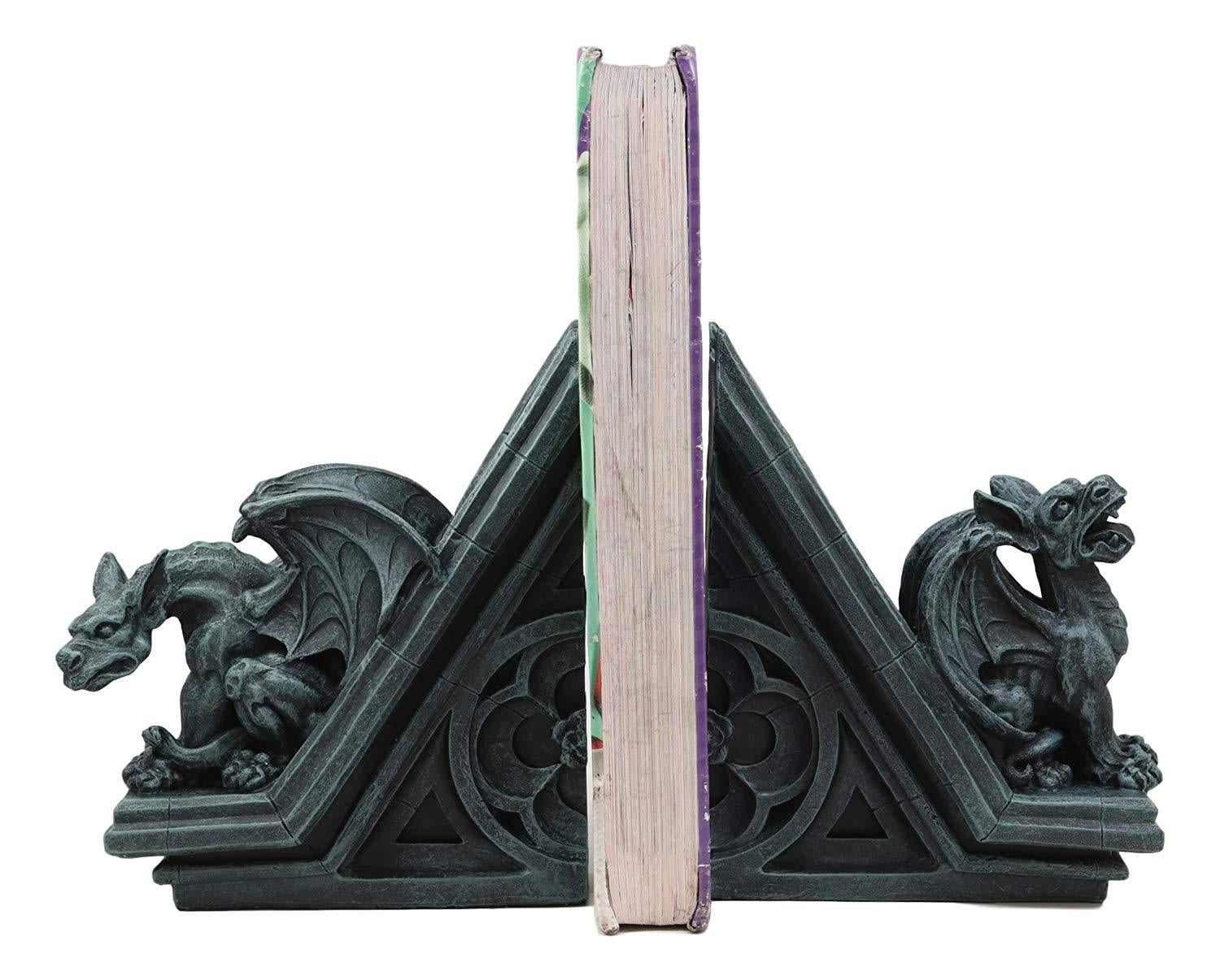 Ebros Gothic Roaring Gargoyles On Rooftop Sculptural Bookends Set 7 ...