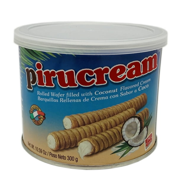 Pirucream Rolled Wafer Filled with Coconut Flavored Cream/Coco 10.59 oz ...