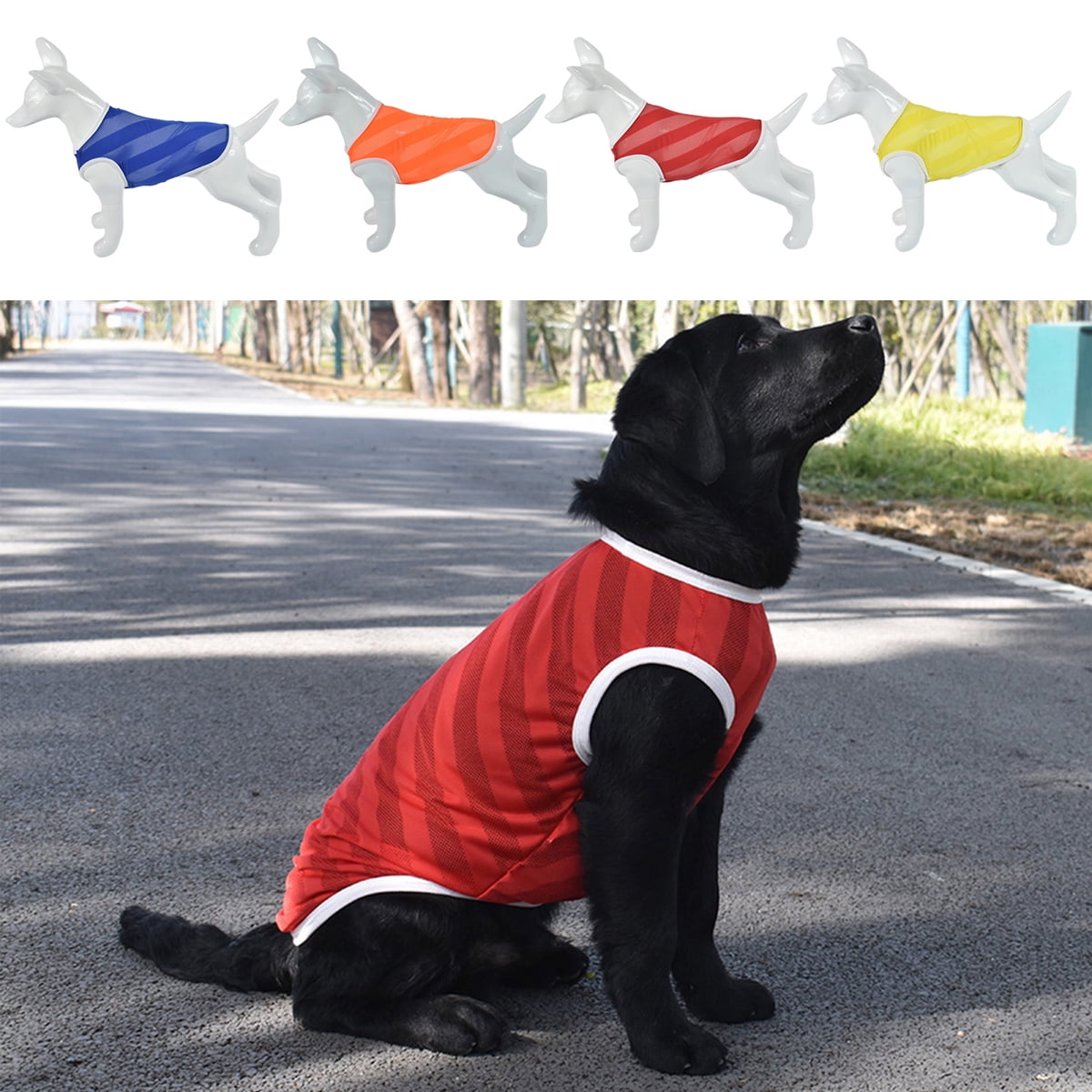Meidiya Dog Shirts Soft Breathable Dog Mesh Quick Dry Tank T Shirt for ...