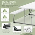 Gymax Folding Picnic Table w/ 2 Benches 6 FT Camping Table Set w/ All ...