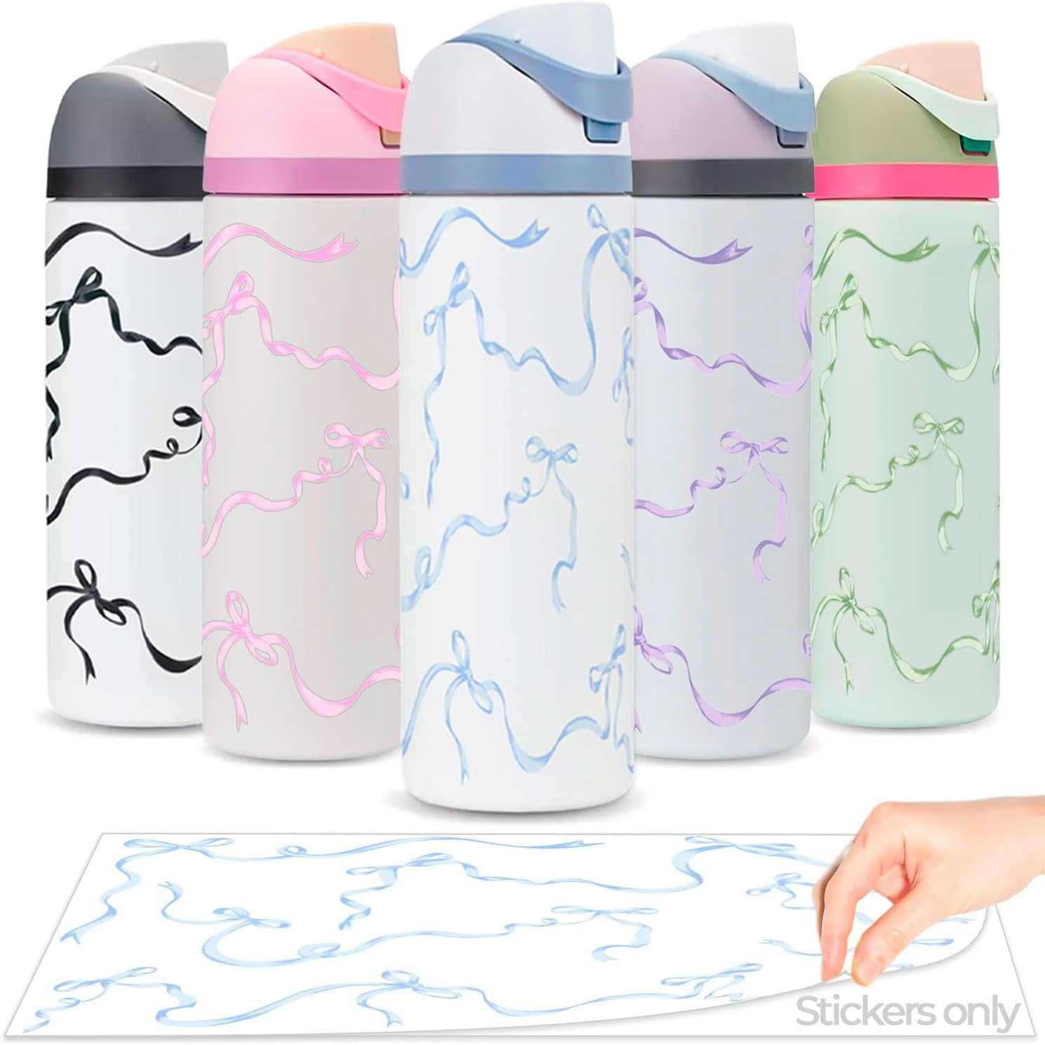 SHIQI-Owala Accessories - Cute Owala Tumbler Decals, Bows Stickers for ...