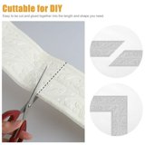 3D PVC Waterproof Self Adhesive Wallpaper Border, Elegant Floral ...