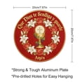 8 Inch Round Spanish God Bless and Keep You Metal Sign, Red Floral ...