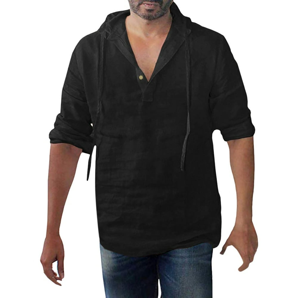 Click here for Generic Men‘s Baggy Cotton Linen Solid Button Plus... prices