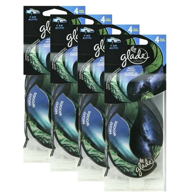 Glade Drop Shape Paper Car Fresheners, Night Woods Scent - Long Lasting ...