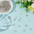 120Pcs 12 Styles Hollow Bead Frame 9-21mm Silver Flowers Bead Frames ...