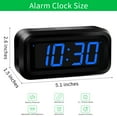 Kwanwa Small Digital Alarm Clock, 1.2inch Blue LED, Battery Operated ...