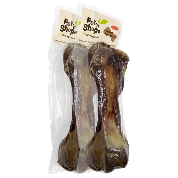 Pet 'n Shape Serrano Ham Bone, 2 Count - Healthy, Protein Rich Treats ...