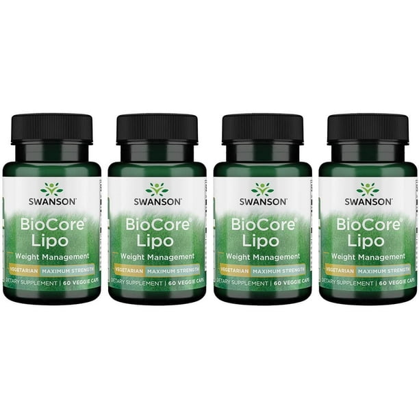 Swanson Biocore Lipo - Maximum Strength 10,000 Fip 60 Veg Caps 4 Pack ...