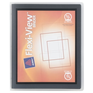 Avery Flexi-View 3 Ring Binder, 1/2 Inch Blue Binder (15766) - Walmart.com