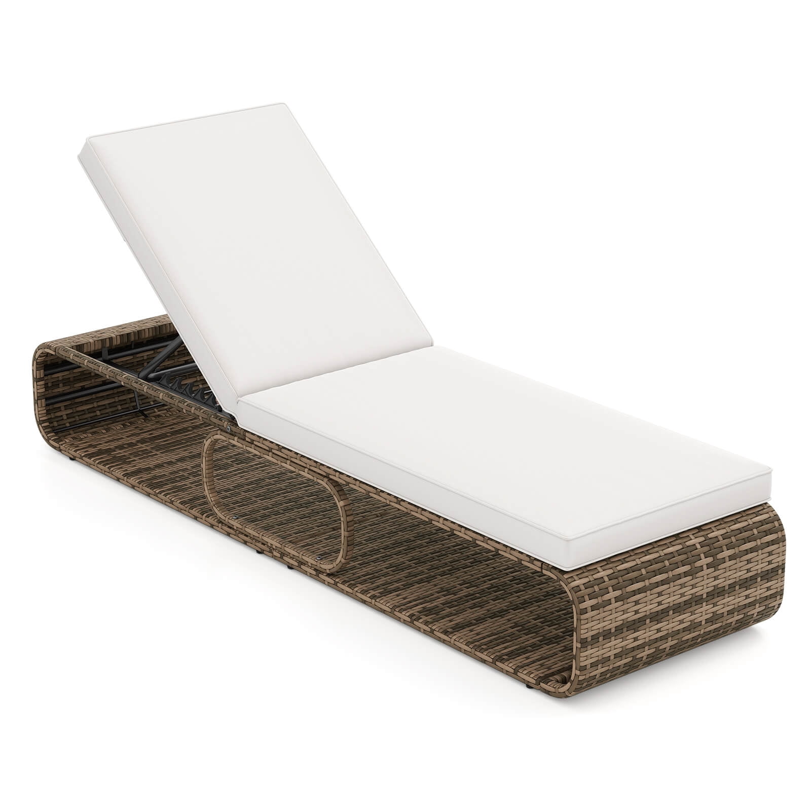 Click here for Costway 1 Pcs Outdoor Chaise Lounge Chair With Adj... prices