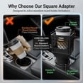 1Pcs Square Iced Tea Car Cup Holder Fits Large Cups Farmhouse Crate ...
