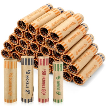Coin-Tainer Preformed Tubular Coin Wrappers, Quarters, $10, 1000 ...