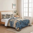 90x96in Quilt Bedding Set, Tropical Coconut Tree Silhouette Lightweight ...