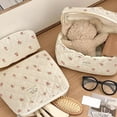 Womens Travel Cosmetic Bag Toiletry Bag Set Womens Quilted Toiletry