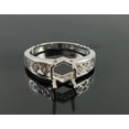 AFGEMSNJEWELLERY 7MM Hexagon Semi Mount Ring 925 Sterling Silver Prong ...