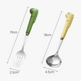 SPRING PARK Fork and Spoon Cartoon Baby Stainless Children Safe Utensil ...