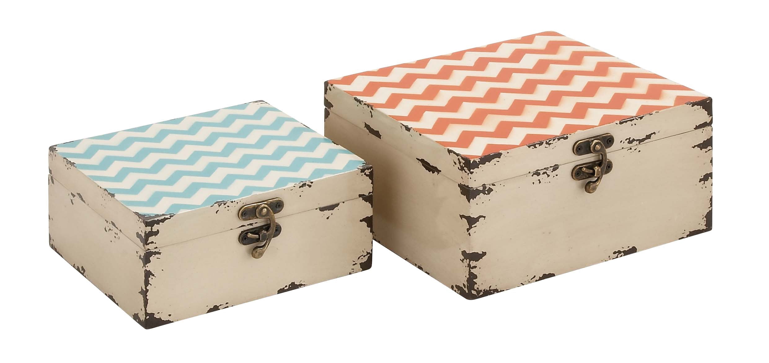 Colorful And Stylish Square Shaped Set Of Two Boxes - Walmart.com