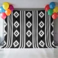 Black Southwestern Backdrops for Photography, Aztec Diamond Motif ...