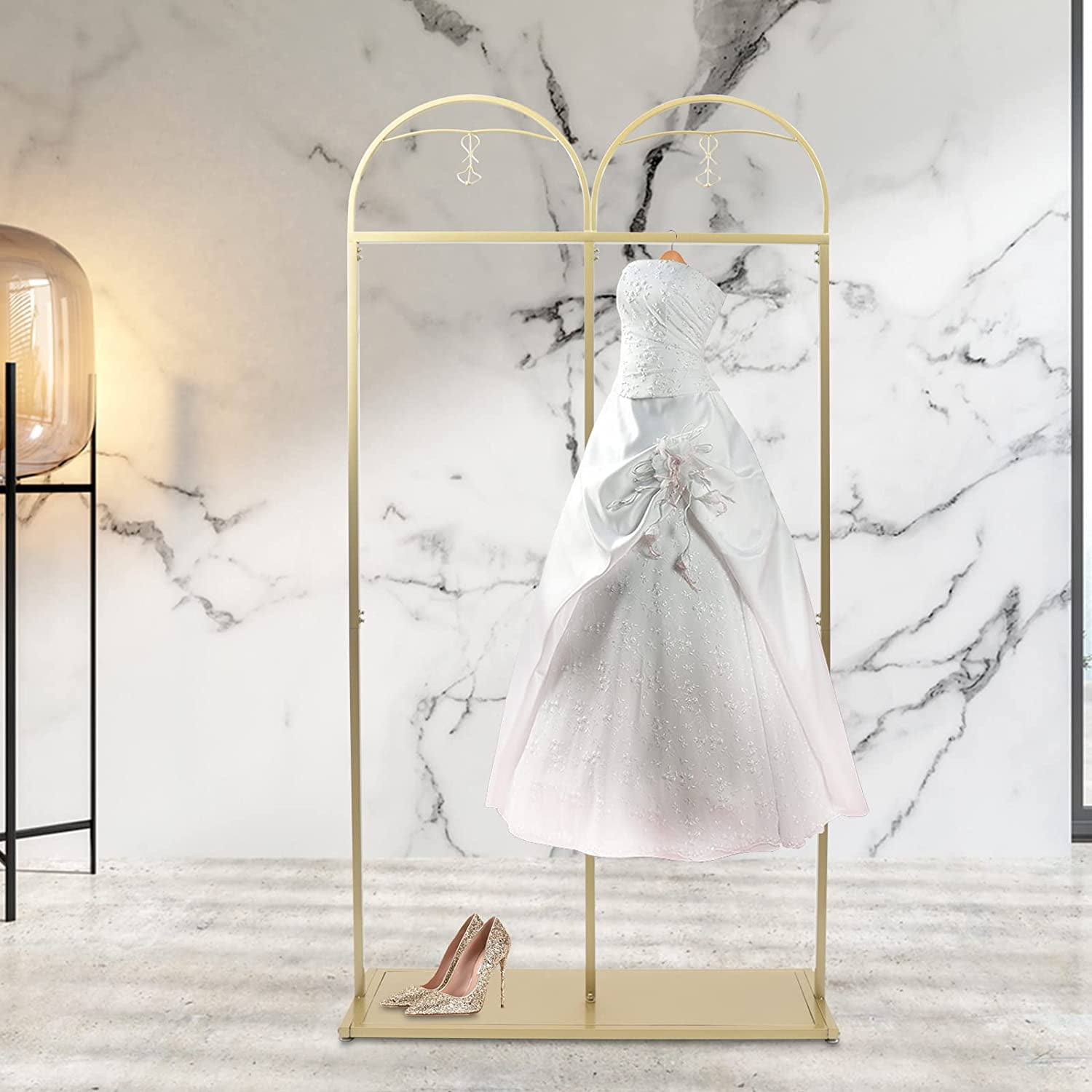 Clothes Rack Freestanding Metal Garment Rack Wedding Dress Displaying ...