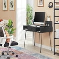 VECELO Computer Desk, Wooden Study Writing Table/Office Workstation ...