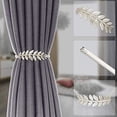 4Pack Aluminum Alloy Spring Design Curtain Tiebacks - Leaf Carving ...