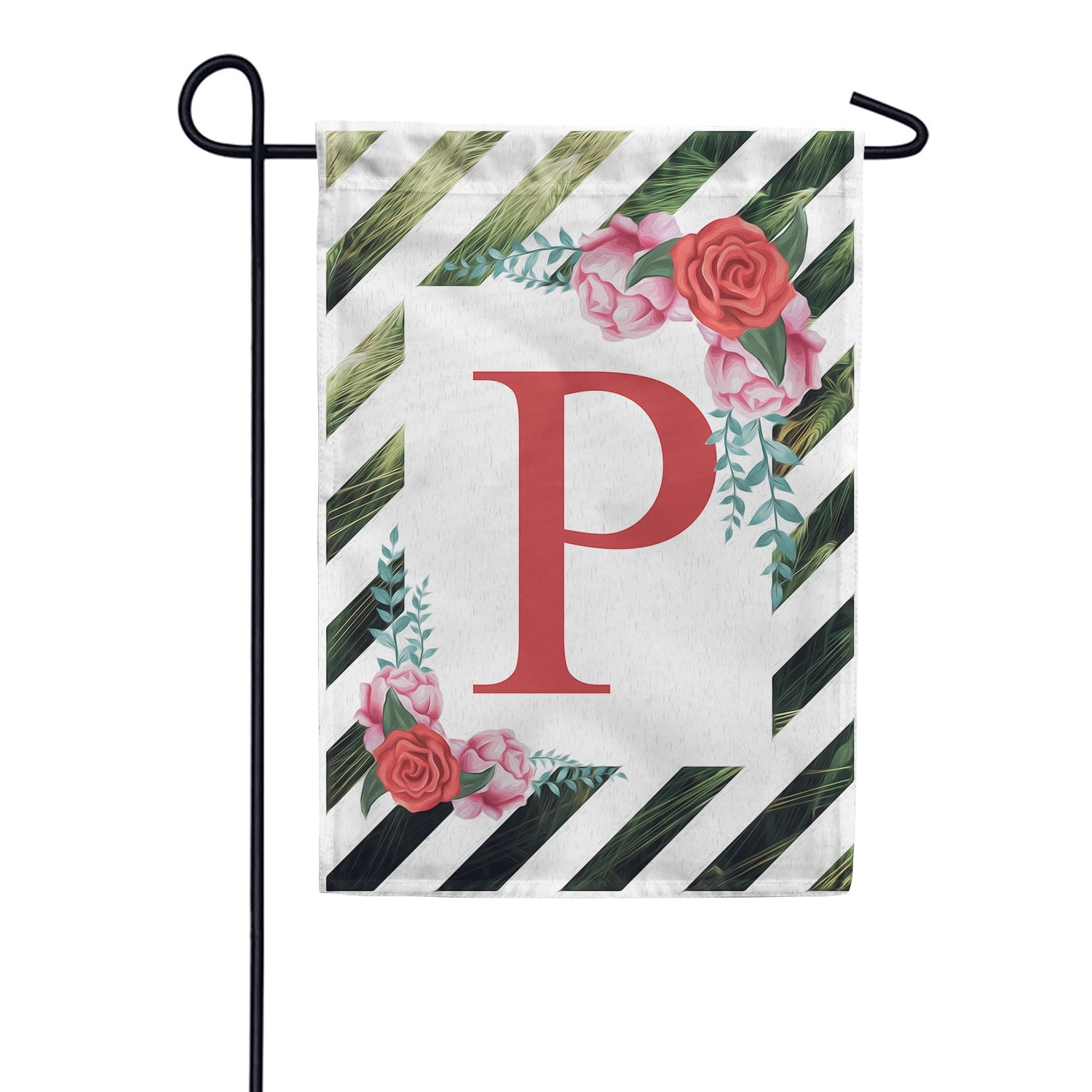 America Forever Spring Monogram Garden Flag Letter P 12.5 x 18 inches P ...