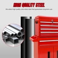 5-Drawer Rolling Tool Chest: Metal Box with Wheels, Removable Top Box ...