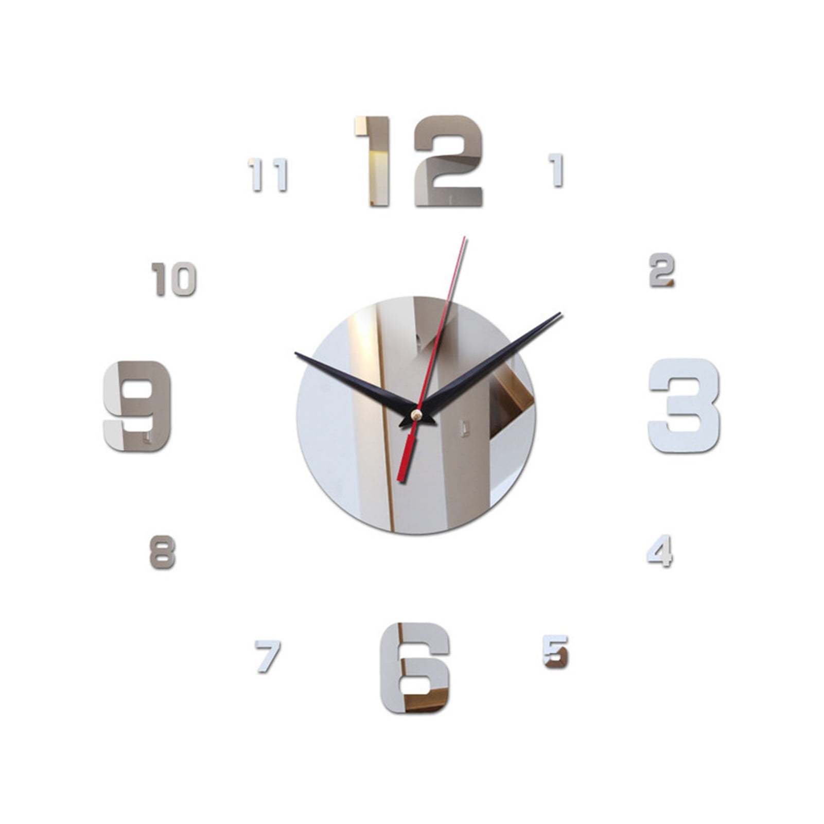 Frameless Acrylic Mirror Stickers Wall Clock - Home Decoration, 3D ...