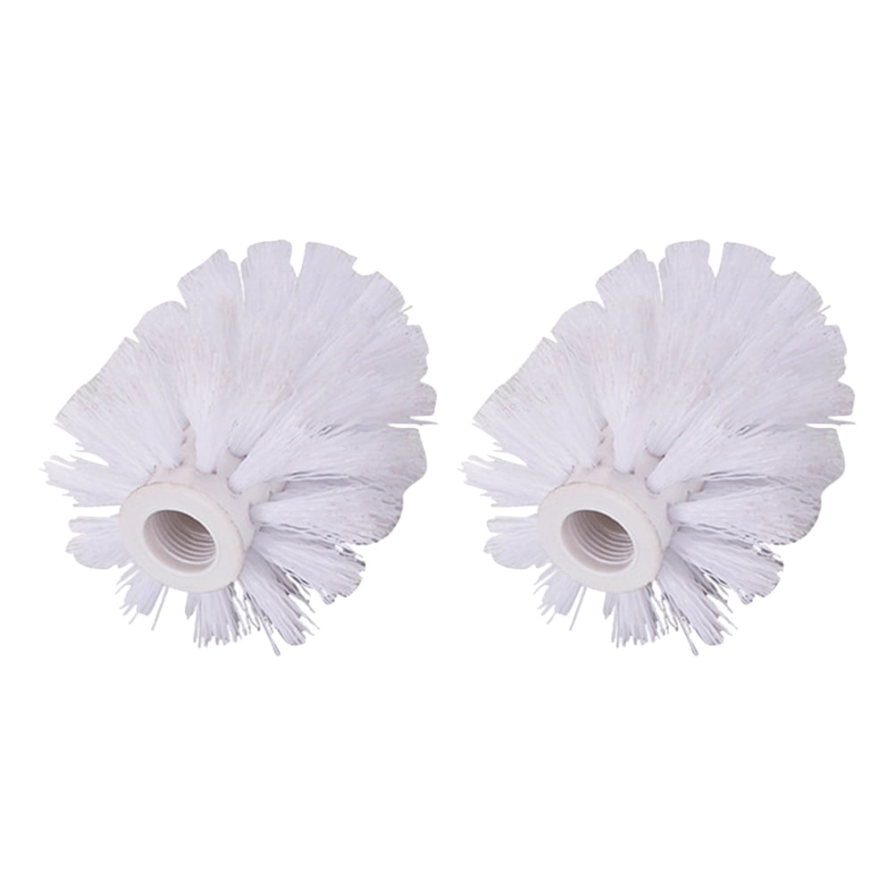 2pcs Replacement Toilet Brush Head Plastic Bathroom Washroom Cleaning ...