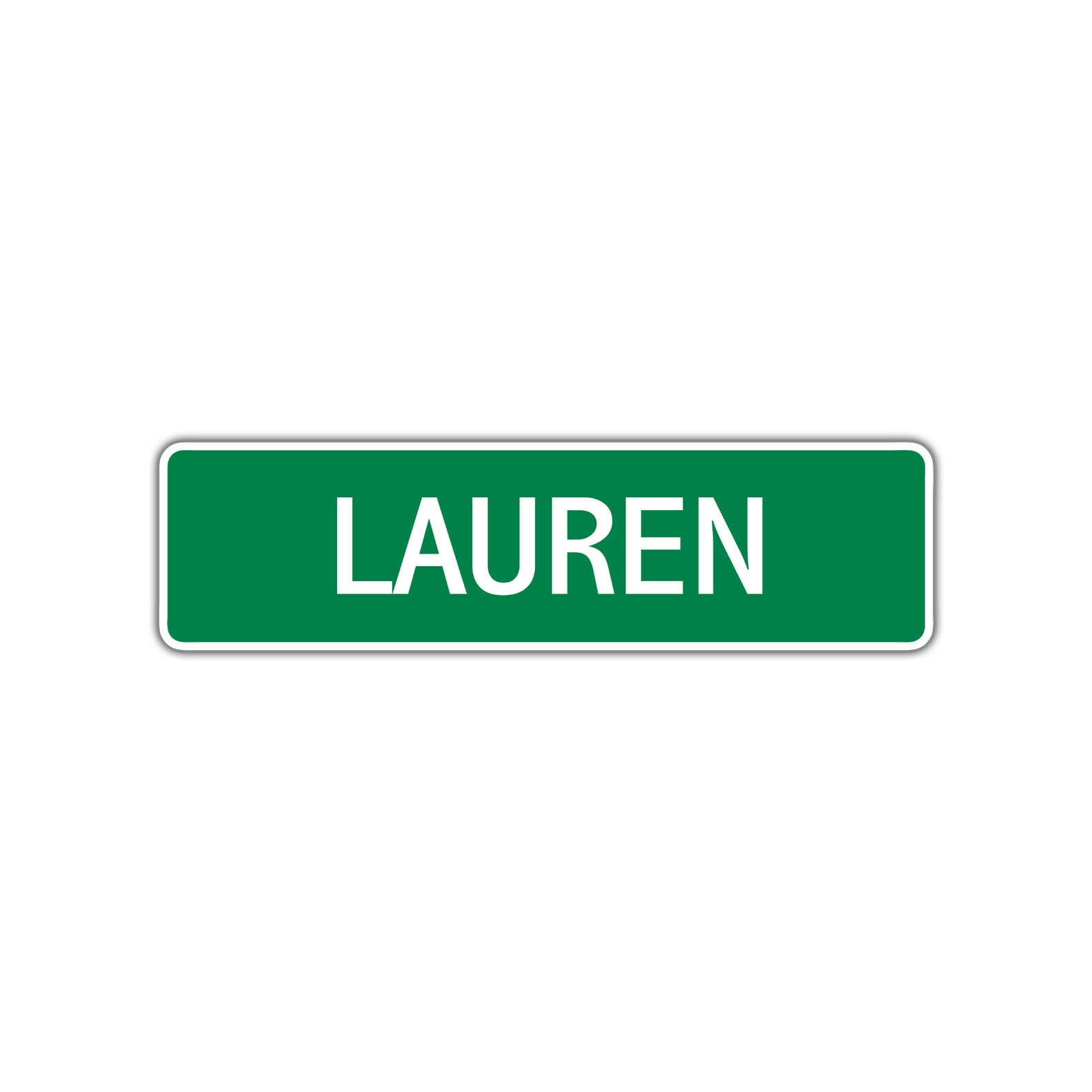 Lauren Girls Children Name Letter Printed Plaque Decoration Label ...