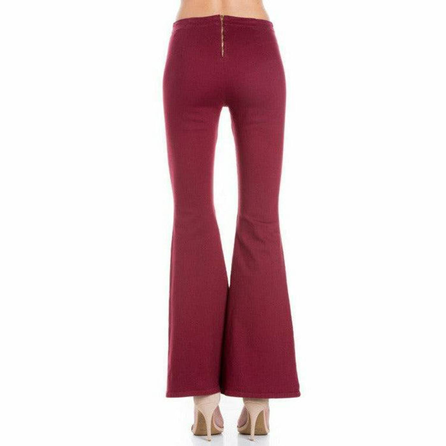 zipper back denim flare - Walmart.com