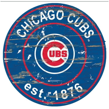Chicago Cubs 24'' Round Heritage Logo Sign - Walmart.com