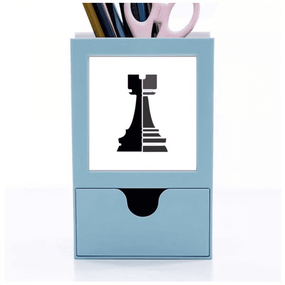 Checkerboard Rook Black Word Chess Desk Supplies Organizer Pen Holder ...