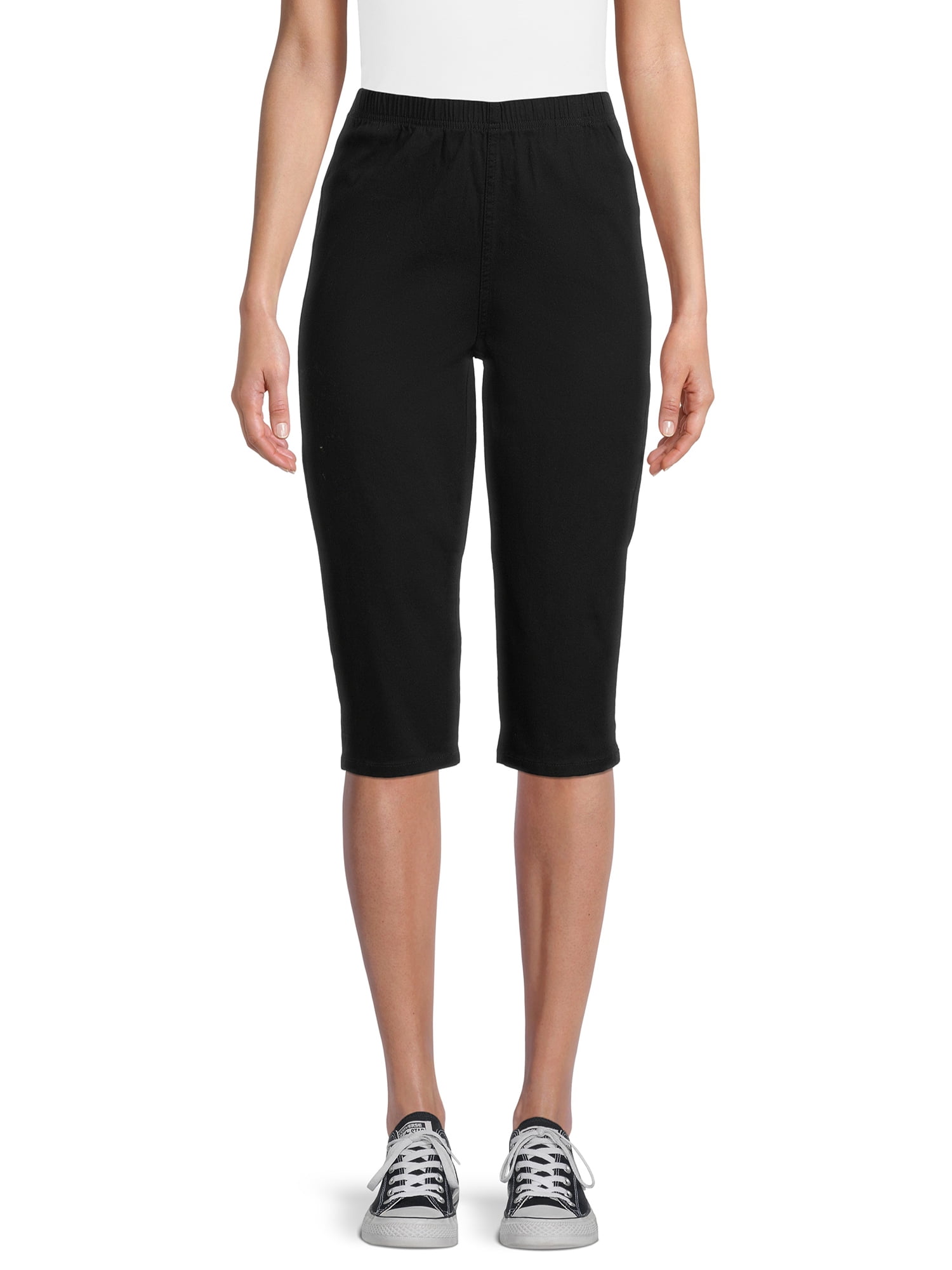 Real Size Women's 17" Stretch Pull On Capri - Walmart.com