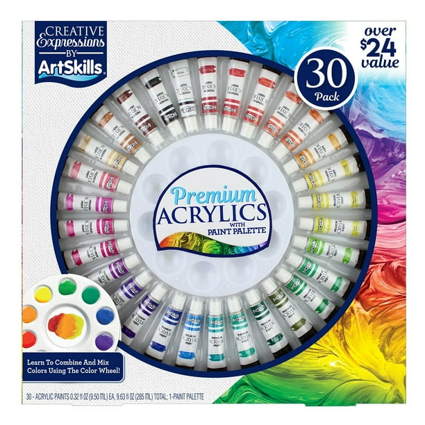 ArtSkills 30 Piece Premium Acrylic Paint Set - Walmart.com - Walmart.com