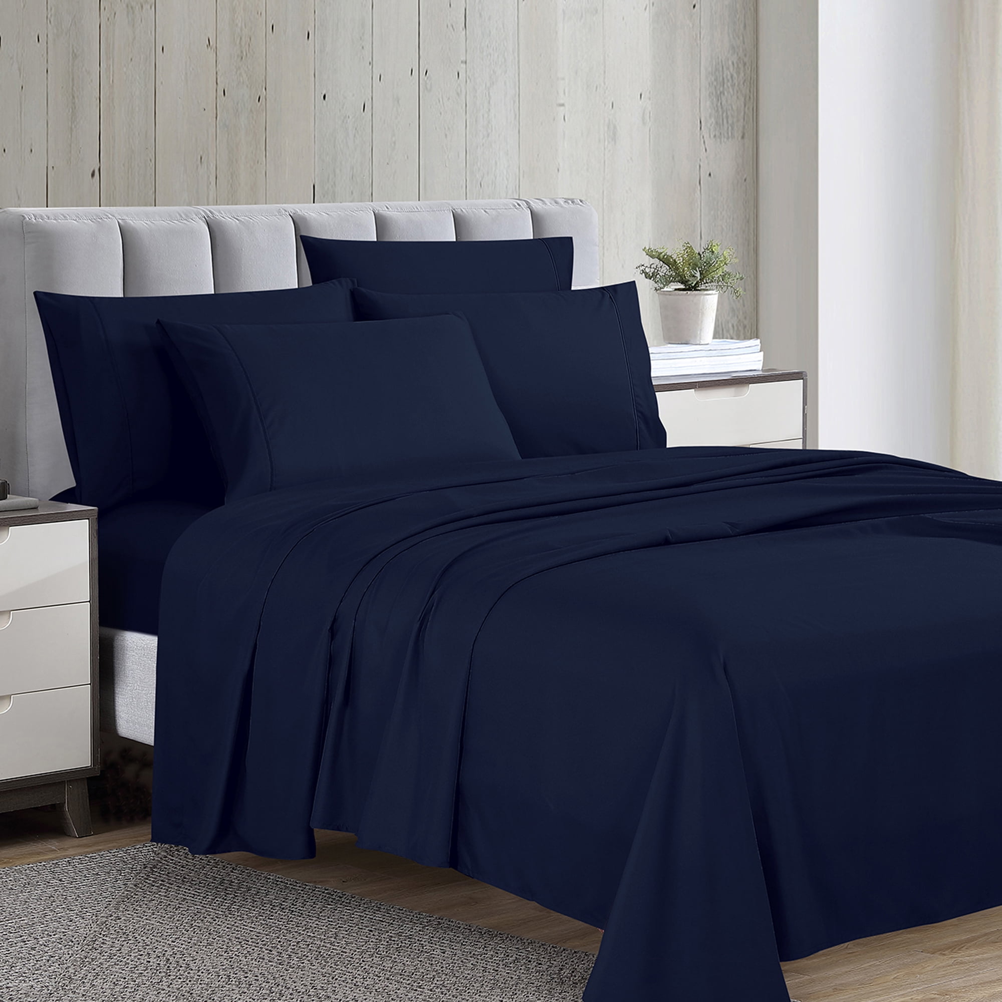 Click here for Swift Home Luxury 6-Piece Sheet Set  King  Navy prices