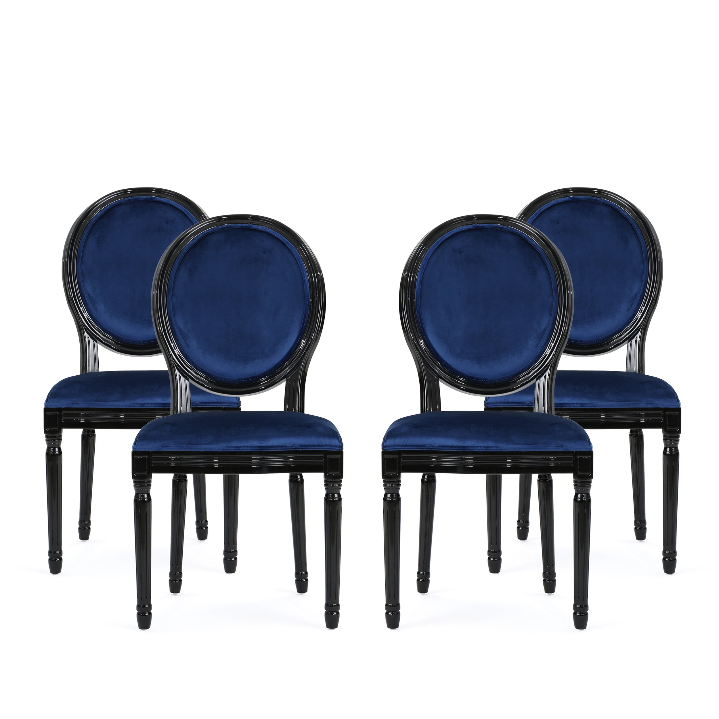 Noble House Max Indoor Contemporary Velvet Dining Chairs Set Of 4