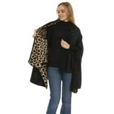 GO UNDER Ladies Reversible Blanket Wrap with Arm Holes - Soft & Cozy ...