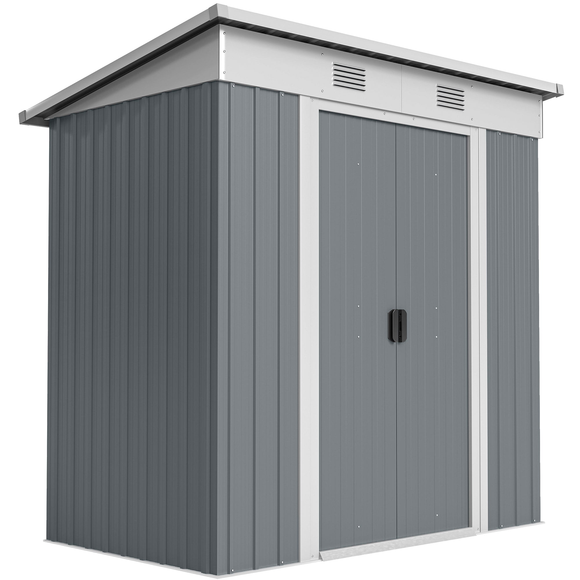 Click here for Outsunny 6 X 4 Metal Outdoor Storage Shed W/ Slidi... prices