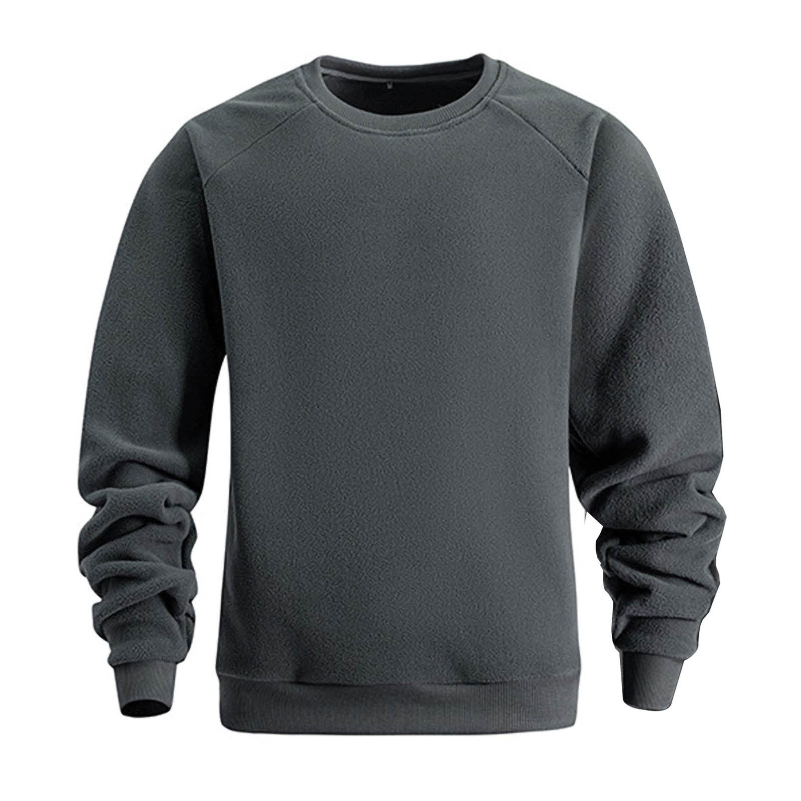 Click here for Fatyb Mens Fleece Crew Neck Sweatshirts Long Sleev... prices