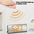 Smart Voice Control LED Digital Alarm Clock with Temperature Alarm ...