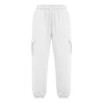 Besolor Cargo Pants Women High Waist Drawstring Cinch Bottom Sweatpants ...