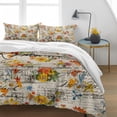 4 Piece Duvet Cover Set Cal king, Watercolor Spring Blososm Flower Soft ...