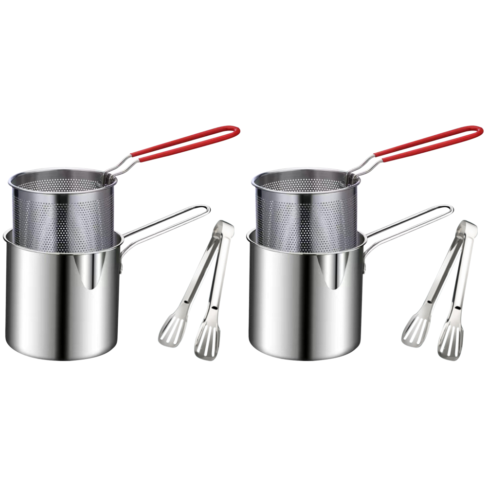 Olla para Freír Con Colador Y para Alimentos Freidora Acero Inoxidable ...