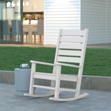 Emma + Oliver Contemporary Rocking Chair, All-Weather HDPE Indoor ...
