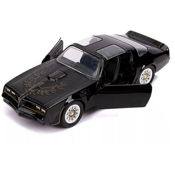 Jada 30763 Tegos Pontiac Firebird Black with Gold Stripes Hood Bird Fast Furious Series 1 32 Scale Diecast Model Car