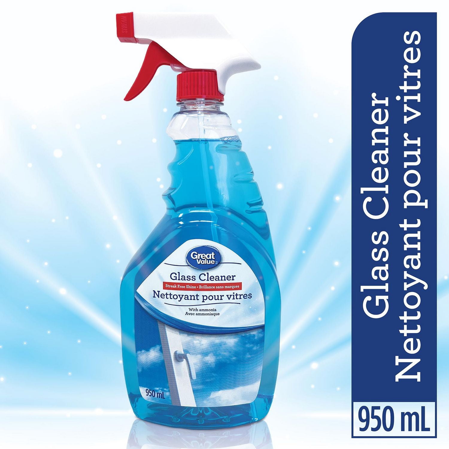 Click here for Great Value Glass Cleaner With Ammonia 950 Ml prices