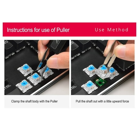 Universal 2-in-1 Keycaps Puller Remover Double Head Mechanical Keyboard ...